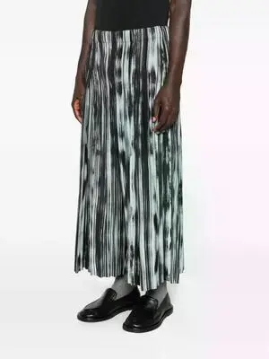 Issey Miyake Stripe-pattern Pleated Trousers