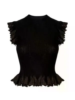 Ulla Johnson Leila Ruffled Top - Black