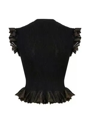 Ulla Johnson Leila Ruffled Top - Black