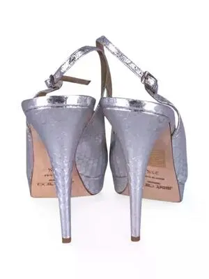 JIMMY CHOO Tone Snakeskin Slingback Peep-toe Platform Pumps