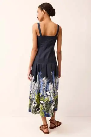 MARIE OLIVER Dixon Printed Linen-blend Dress