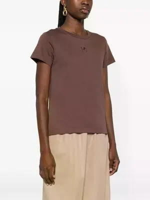 Pinko Logo Embroidered Cotton T-shirt