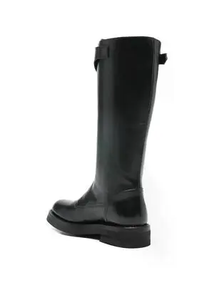 Alexander McQueen Countryside Buckle Leather Knee Boots