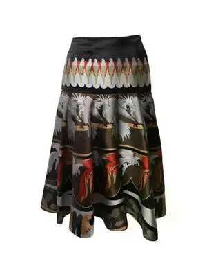 Fendi Parrot Print Midi Skirt