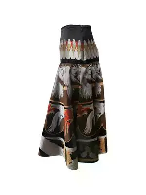 Fendi Parrot Print Midi Skirt