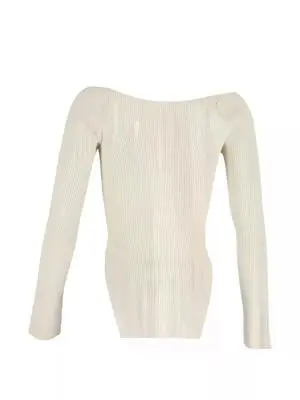 Khaite Maddy Knitted Off-shoulder Top