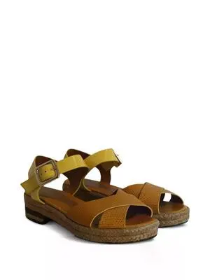 Fendi Cross Ankle Strap Sandals