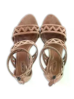 Alaïa Laser-cut Suede Sandals