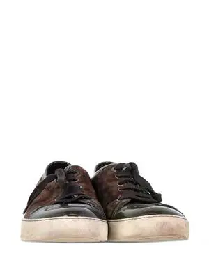 LANVIN Suede Low Top Sneakers - Brown
