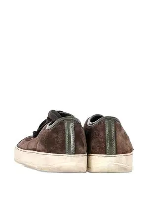 LANVIN Suede Low Top Sneakers - Brown
