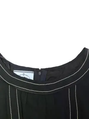 Prada Contrast-stitch Midi Dress