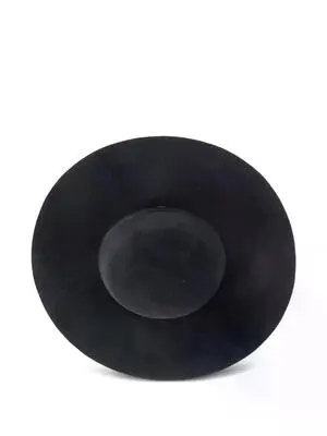 Saint Laurent Ribbon Band Flat Brim Hat