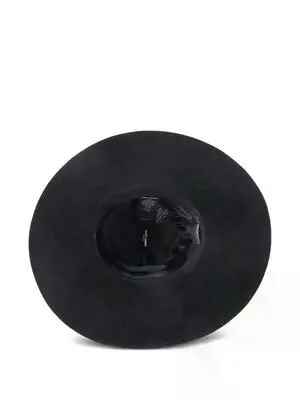 Saint Laurent Ribbon Band Flat Brim Hat