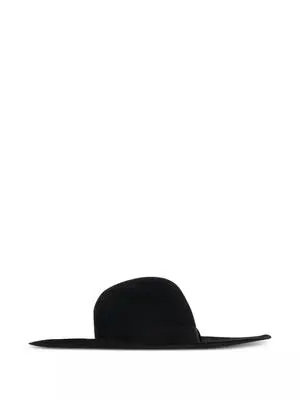 Saint Laurent Ribbon Band Flat Brim Hat