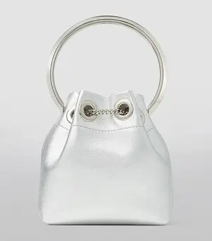 JIMMY CHOO Micro Bon Bon Top-handle Bag - Silver