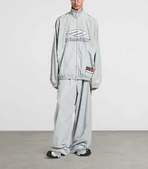 Balenciaga Techno Cotton Track Jacket - Grey