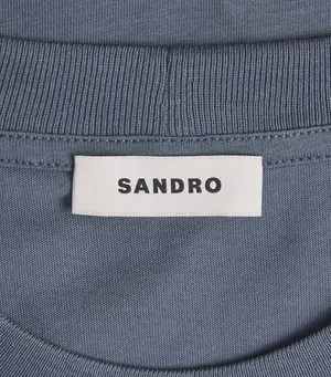 Sandro Organic Cotton Logo T-shirt - Black