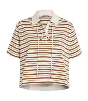 Moncler Cotton Striped Polo Shirt - White