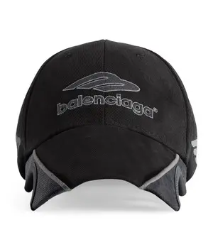 Balenciaga Logo Football Cap - Black