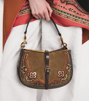 Etro Suede Embroidered Cross-body Bag