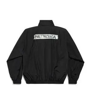 Balenciaga Techno Cotton Masking Tape Logo Track Jacket