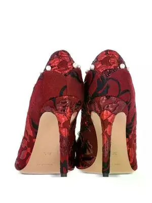 AQUAZZURA Pearl-embellished Heeled Pumps