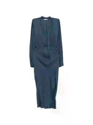 Patrizia Pepe Draped Midi Dress - Blue