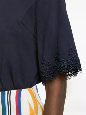 TWINSET Lace-trimmed T-shirt - Blue
