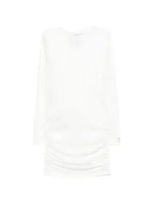 Patrizia Pepe Draped Mini Dress - White