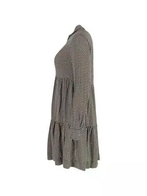 GANNI Long-sleeve Mini Dress - Brown