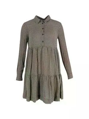 GANNI Long-sleeve Mini Dress - Brown