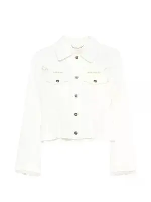 Ermanno Scervino Lace Trim Jacket - White