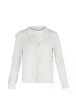 Maje Ruffled Buttoned Blouse