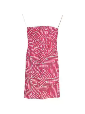 Herve Leger Printed Strapless Mini Dress