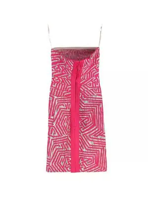 Herve Leger Printed Strapless Mini Dress