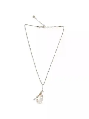 SWAROVSKI Teardrop Crystal Necklace - Silver