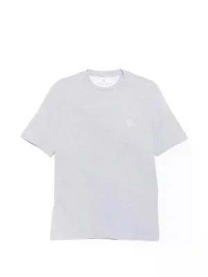 Brunello Cucinelli Ribbed Crew-neck Logo-embroidery T-shirt