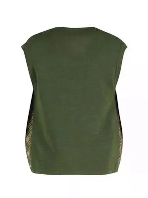 Celine Diamond Print Wool Vest
