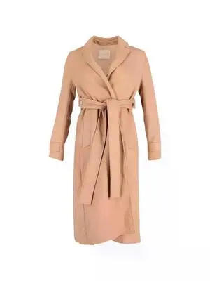 Maje Pleated Belted Trench Coat