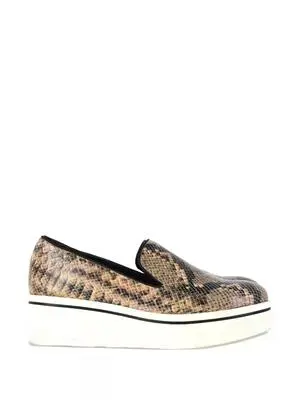 Women's Snakeskin Embossed Platform Sneakers