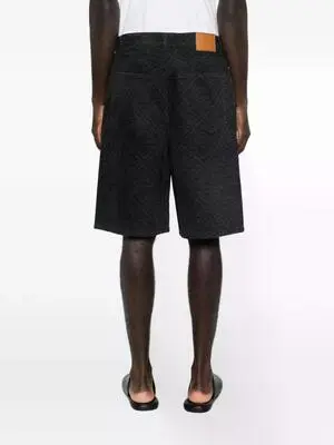 Casablanca Floral Pattern Shorts - Black