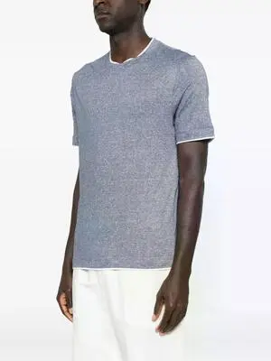 Brunello Cucinelli Trimmed T-shirt - Blue