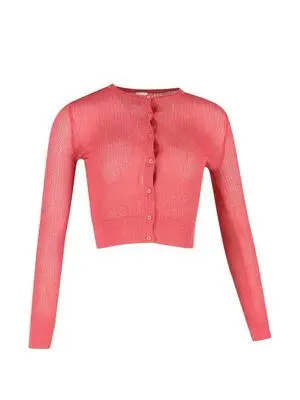 Cropped Button-Front Cardigans