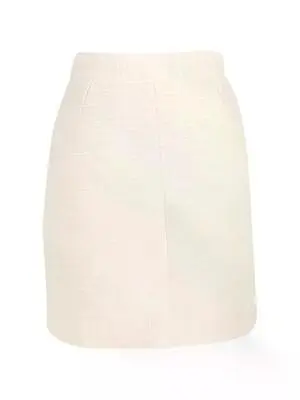 Maje Button-embellished Tweed Mini Skirt