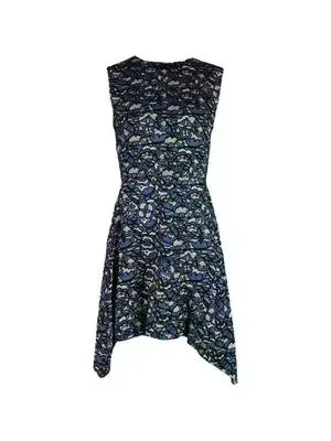 LOUIS VUITTON Lace Pattern Asymmetric Hem Dress