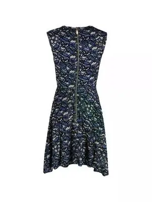 LOUIS VUITTON Lace Pattern Asymmetric Hem Dress