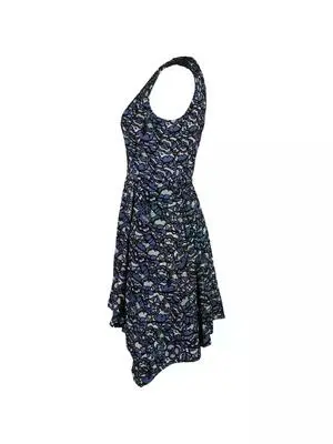 LOUIS VUITTON Lace Pattern Asymmetric Hem Dress