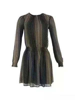 Michael Kors Aralia Polka-dot Mini Dress - Black