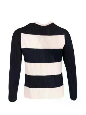 JOSEPH Striped Ribbed Cotton Sweater