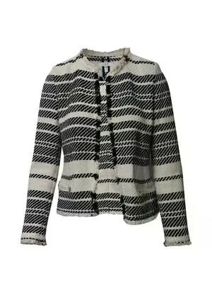 IRO PARIS Zlata Striped Frayed Jacket